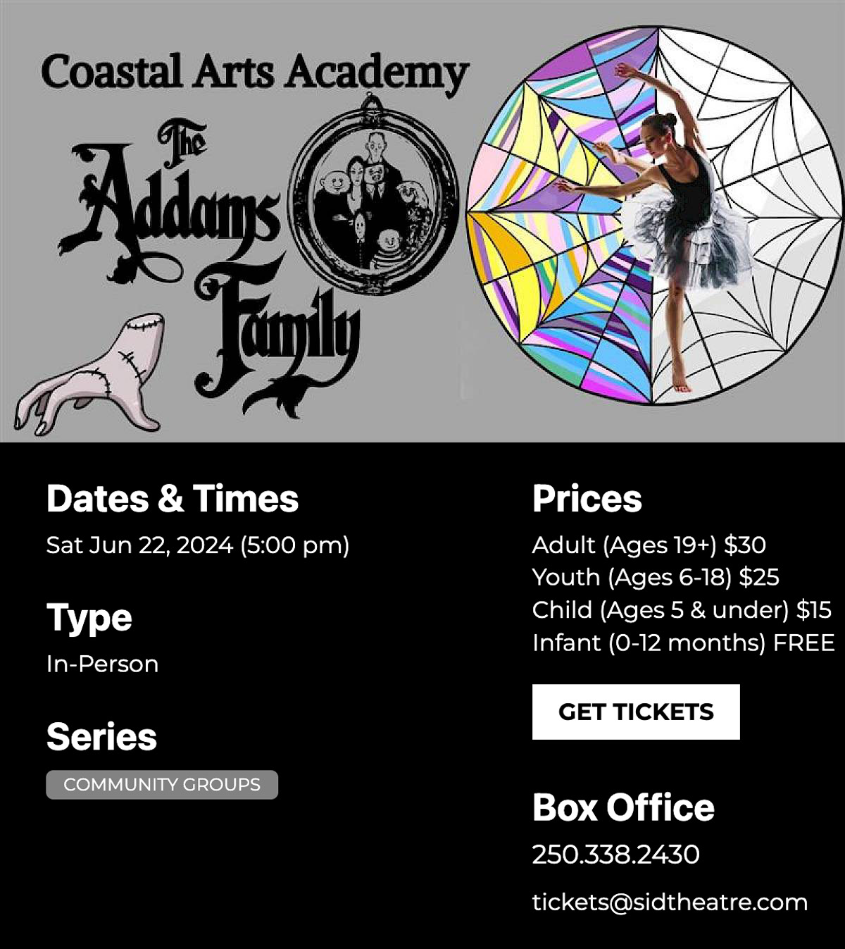 The Addams Family- At The Sid Williams Theatre | Comox Valley Arts