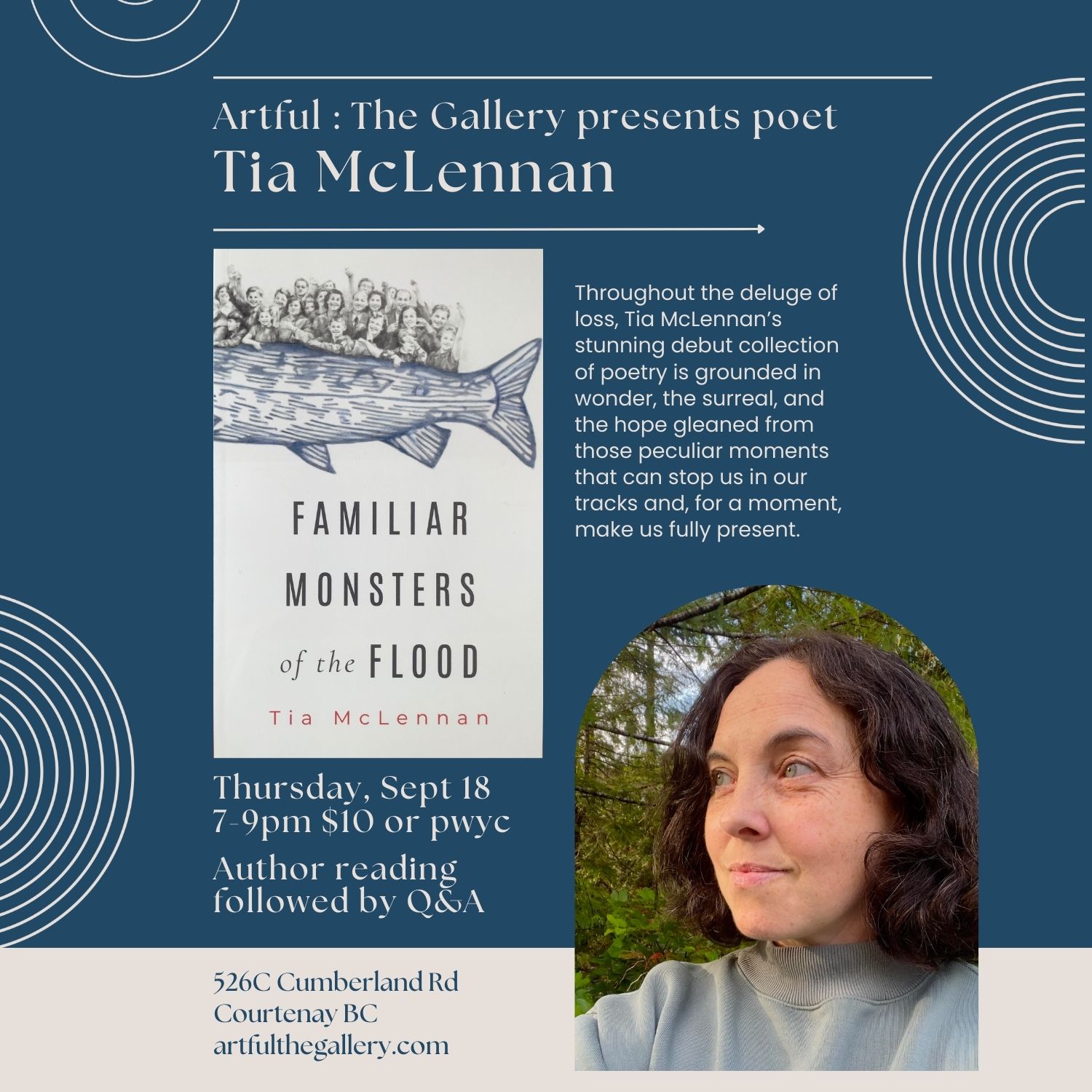 Familiar Monsters of the Flood - Author reading Tia McLennan | Comox ...